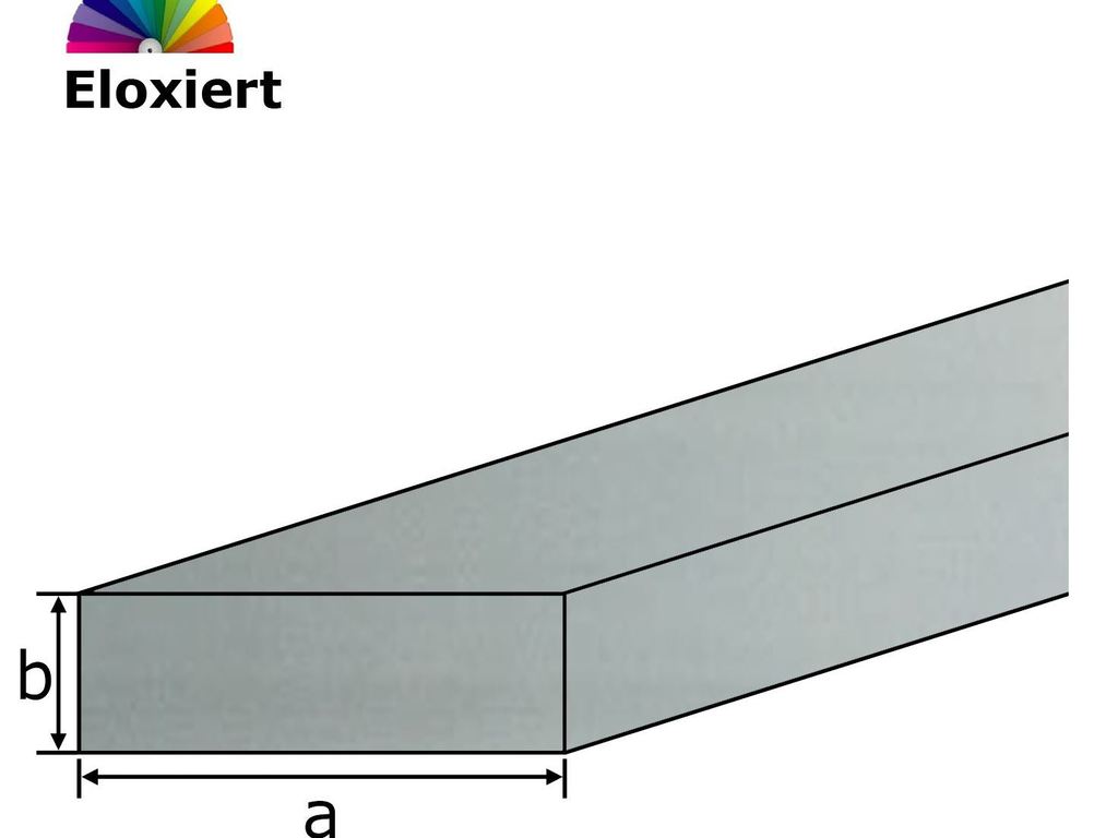 Alu-Flach EN-AW 6060 (AlMgSi0,5) 40x10 mm eloxiert natur EZL 6 m Alu-Flach EN-AW 6060 (AlMgSi0,5) 40x10 mm eloxiert natur EZL 6 m